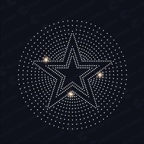 Star Rhinestone Template Ss6 Hotfix Rhinestone Template Svg File For