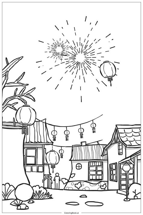 중국 설날 색칠 페이지 2023