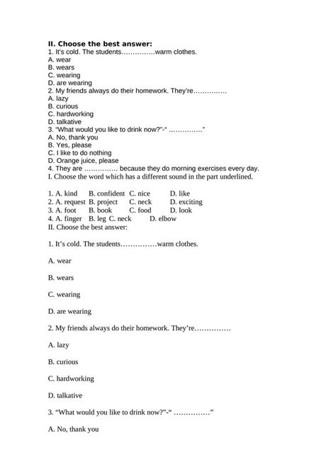 Test Interactive Worksheet Edform Words Worksheets Best Answer