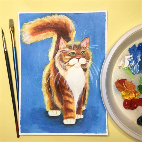 Как нарисовать кота Рыжий кот без ускорения Урок рисования для начинающих Подробное