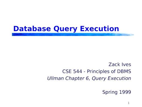 PPT Database Query Execution DOKUMEN TIPS