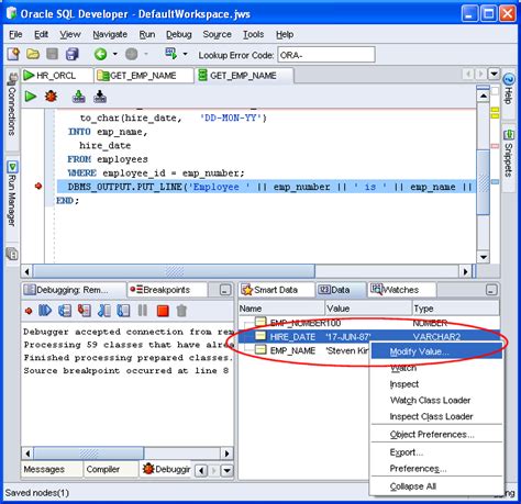 Sues Blog Again Remote Debugging With Sql Developer