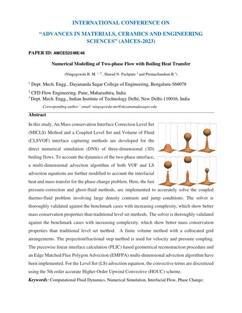 PDF Numerical Modelling Of Two Phase Flow With Boiling Heat Transfer