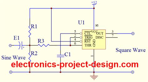 sine wave generator circuit using 555 timer wiring diagram