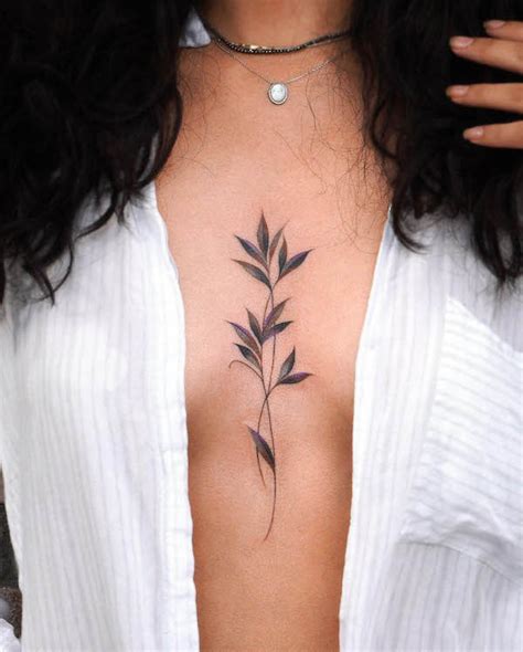 Lower Chest Tattoos For Women