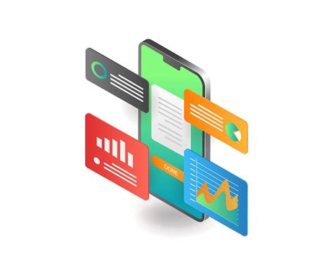 Premium Vector Analyzing Company Data With A Smartphone