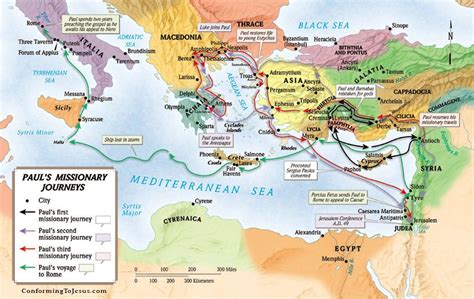 Paul S Missionary Journeys Map Artofit