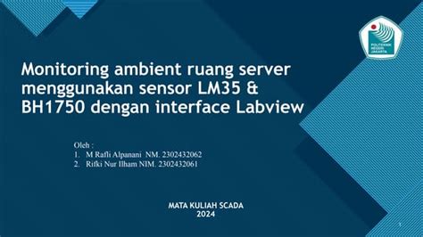 Monitoring Ambinet Ruang Server Menggunakan Sensor Lm35 Dan Bh1750