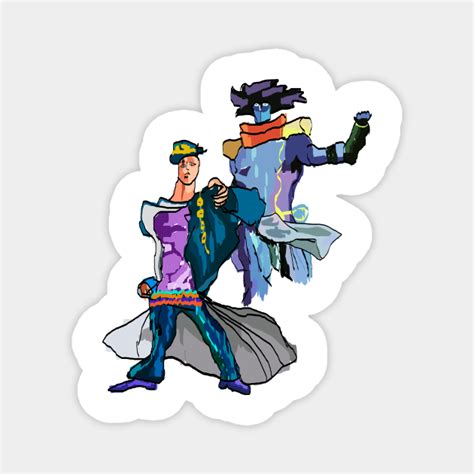 Jotaro Kujo And Star Platinum Jojo Magnet Teepublic
