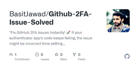 Github Basitjawadgithub 2fa Issue Solved Fix Github 2fa Issues
