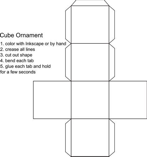 Clipart Blank Cube Ornament