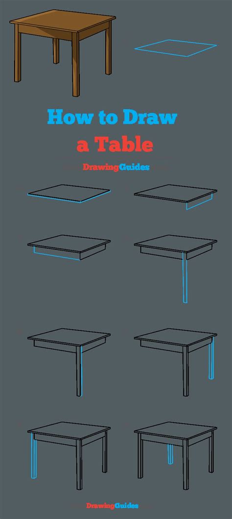 How To Draw A Table Really Easy Drawing Tutorial Drawing Tutorial Easy Easy Drawings Table