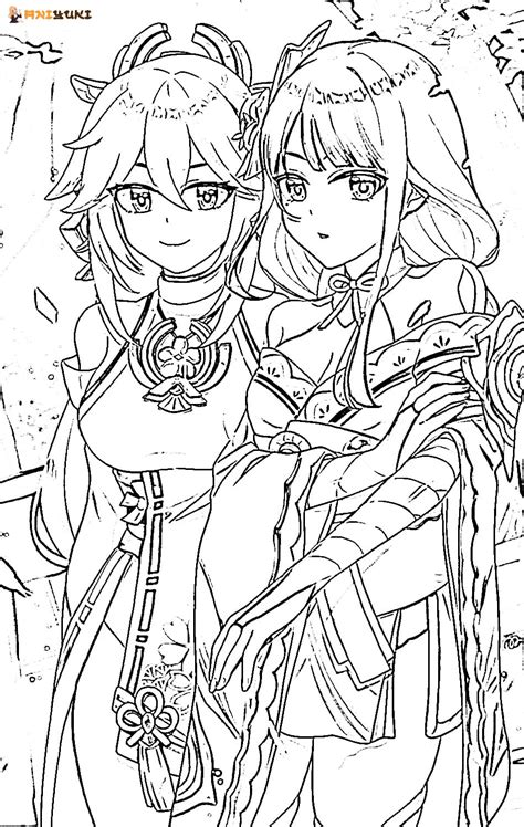 Coloriage Raiden Shogun Genshin Impact