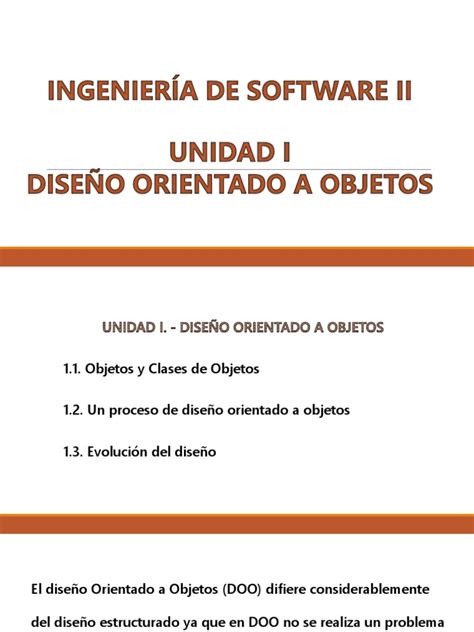 Ingenieria De Software Ii Diseño Orientado A Objetos Pdf Software Ingeniería De Software