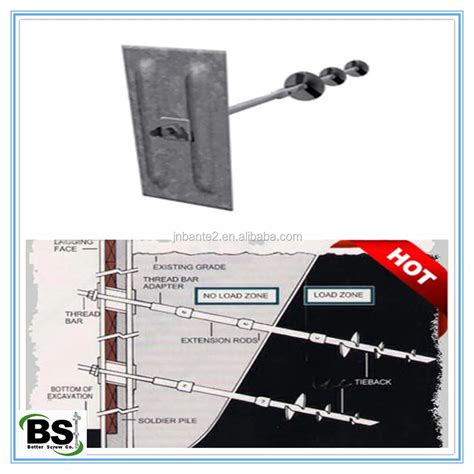 Retaining Wall Retrofit Tie Back Support Helical Tie Backs