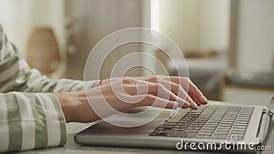 Hands Coding On Laptop Close Up Woman Arms Typing On Keyboard Stock Footage Video Of
