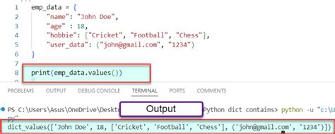 Python Dictionary Contains