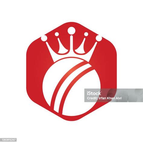 크리켓 킹 벡터 로고 디자인 크리켓 공과 크라운 아이콘 디자인 템플릿 Championship에 대한 스톡 벡터 아트 및 기타 이미지 Championship 개념