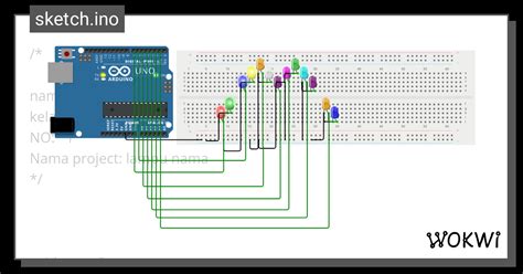 Lampu Nama Depan Wokwi Esp32 Stm32 Arduino Simulator