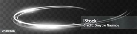 백색 흐림 흔적 파 광속의 원형 은색 선 벡터 일러스트 레이 션입니다 곡선에 대한 스톡 벡터 아트 및 기타 이미지 곡선 광학 작용 근거리 초점 Istock