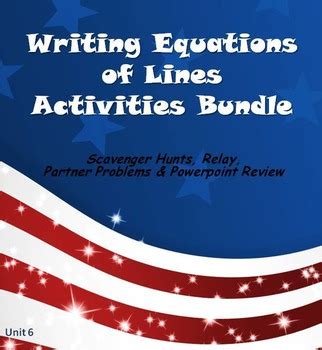 Alg 1 Equations Of Lines Fun Reviews Activities Bundle By Vicki Hines