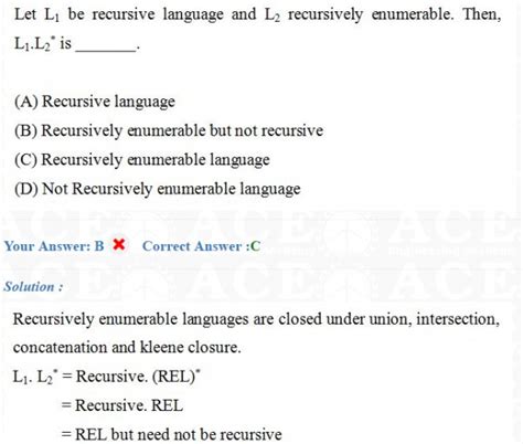 theory of computation ace test series