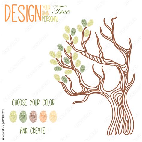 Vector Drawing Of The Tree Stock Vector Adobe Stock