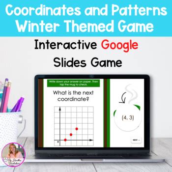 Coordinate And Patterns Game On Google Slides Winter Themed By Fiddleheads