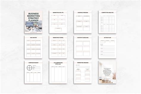 Editable Marketing Strategy Planner Template Business Etsy