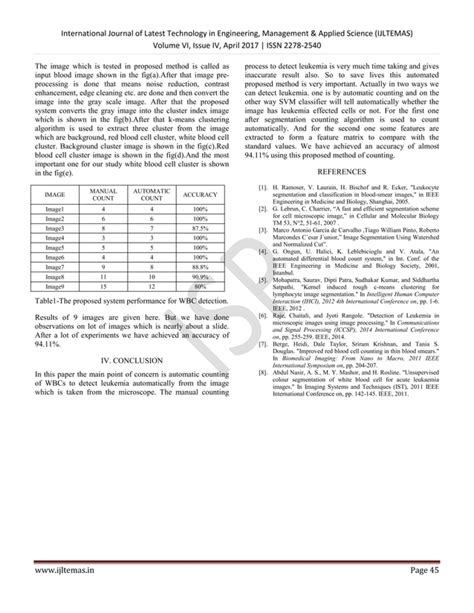 Automatic Leukemia Detection Using Image Processing Technique Pdf