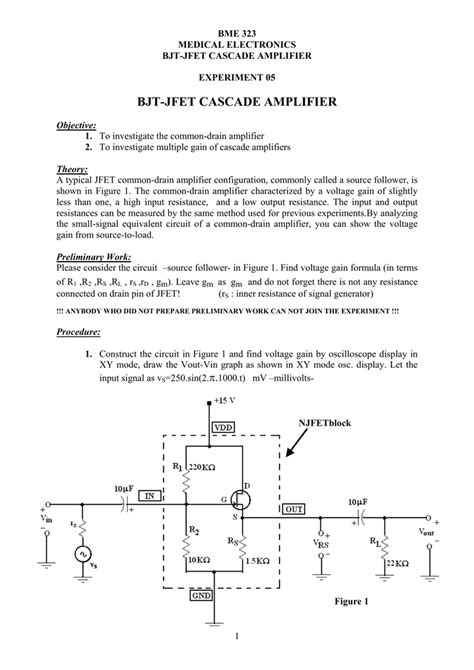 Jfet Amplifier Experiment At Whitney Luke Blog
