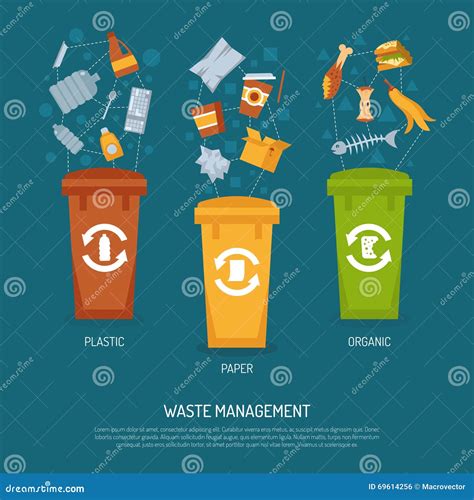 Garbage Sorting Process Vector Illustration 131934084