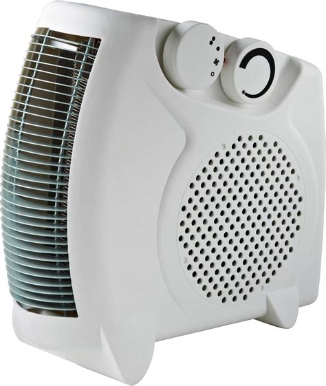 Electric 2kw Portable Fan Heater White Upright Desk Or Floor Function 2