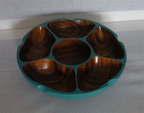 Lazy Susan Serving Dish Refurbished Painted And Etsy