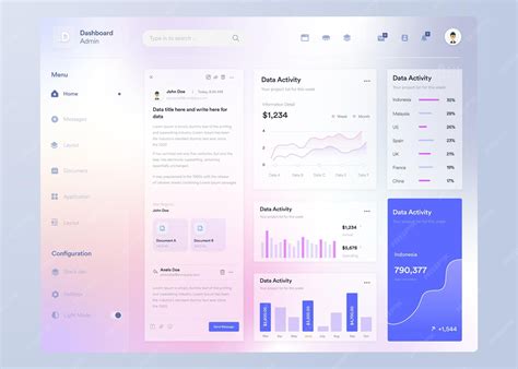 Tableau De Bord Infographique Ui Ux Design Avec Graphiques Tableaux Et