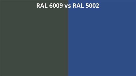 Ral 6009 Vs 5002 Ral Colour Chart Uk