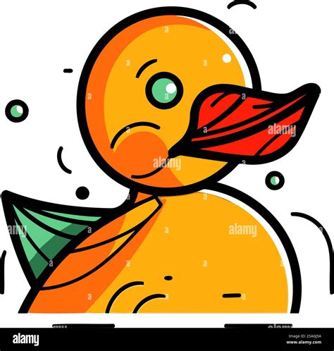 Cute Yellow Duck Vector Illustration Of A Cute Yellow Duck Stock