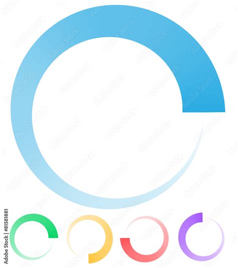Round Preloader Buffer Shape Circular Progress Indicator Stock Vector