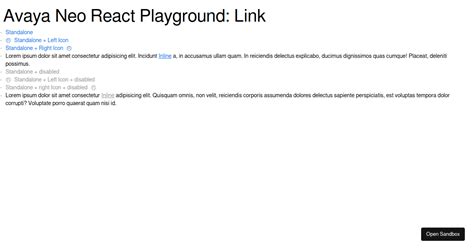 Neo React Link Codesandbox