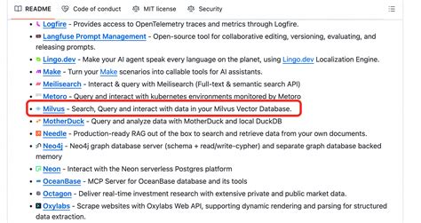 快速使用milvus Mcp Server，0代码搭建智能搜索agent Csdn博客