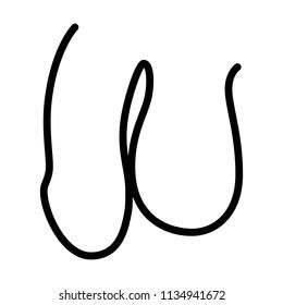 Male Reproductive Sexual Organ Uncircumcised Flaccid Stock Vector