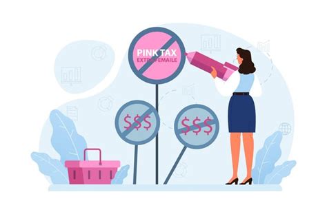 Premium Vector Pink Tax Concept Gender Based Price Discrimination