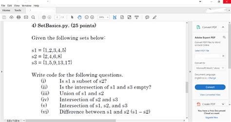 solved given the following sets below s1 {1 2 3 4 5}