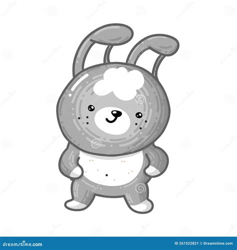 Happy Easter Bunny Vector Illustration Stock Vector Illustration Of