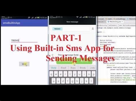 Sending SMS Messages Through The Built In Messaging Application In Android Studio YouTube