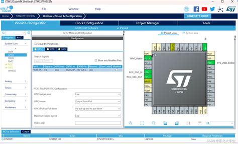 Stm32f103c8t6基础开发教程（hal库）点亮第一颗ledpc13端口stm32f103c8t6pc13点亮、 Csdn博客