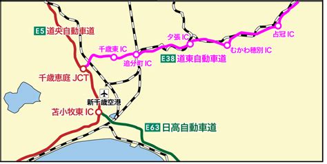 E38 道東自動車道千歳恵庭JCT占冠IC
