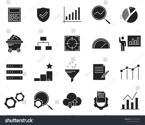 Data Analysis Set Icon Symbol Template Stock Vector Royalty Free 1979835647 Shutterstock