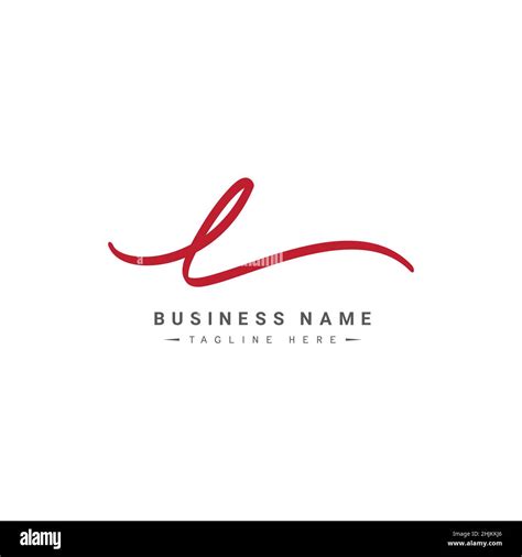 Handwritten Signature Logo For Initial Letter L Simple Signature Logo