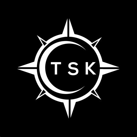 Tsk Abstract Technology Logo Design On Black Background Tsk Creative